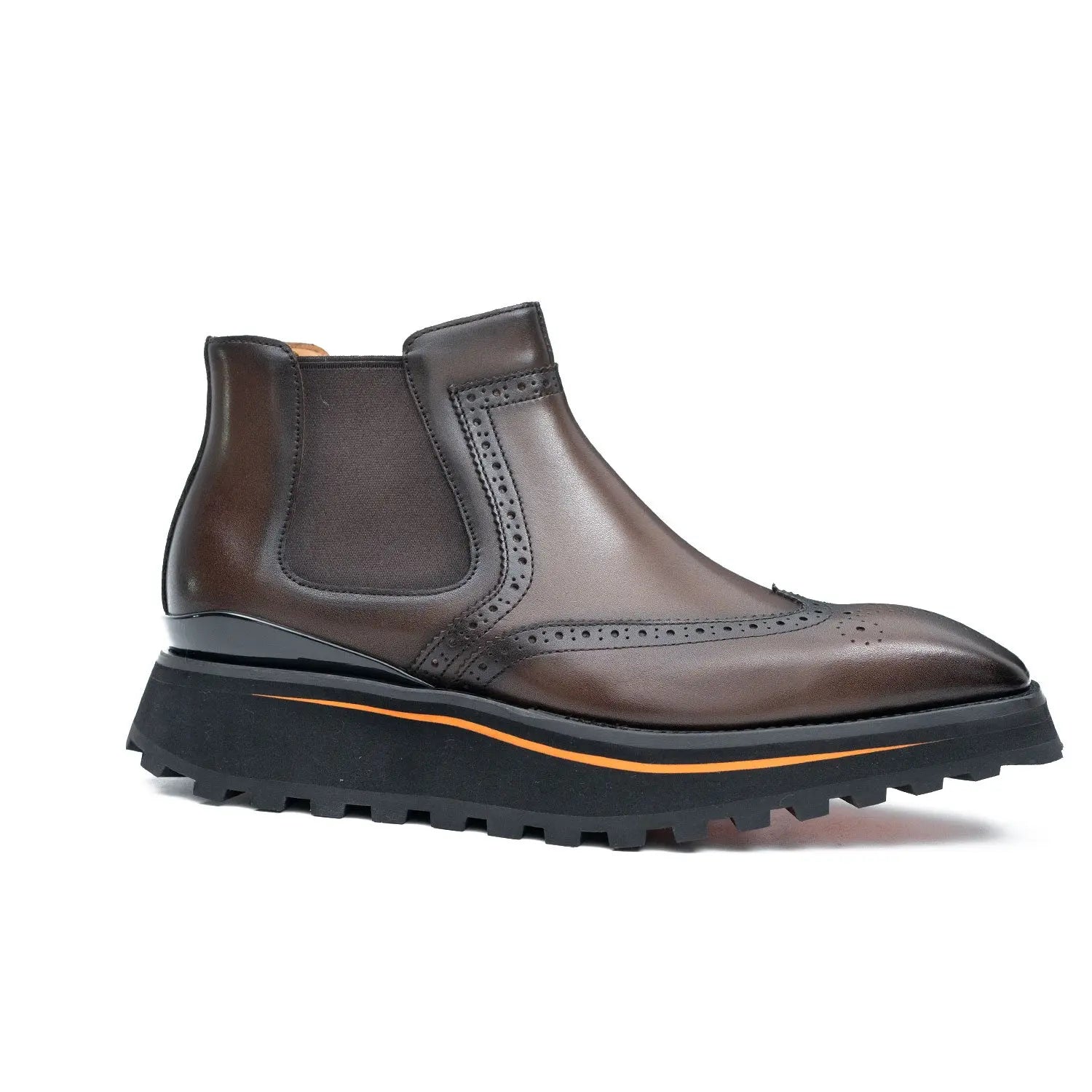Thick-soled Chelsea boots 2891 Coffee - Divinch