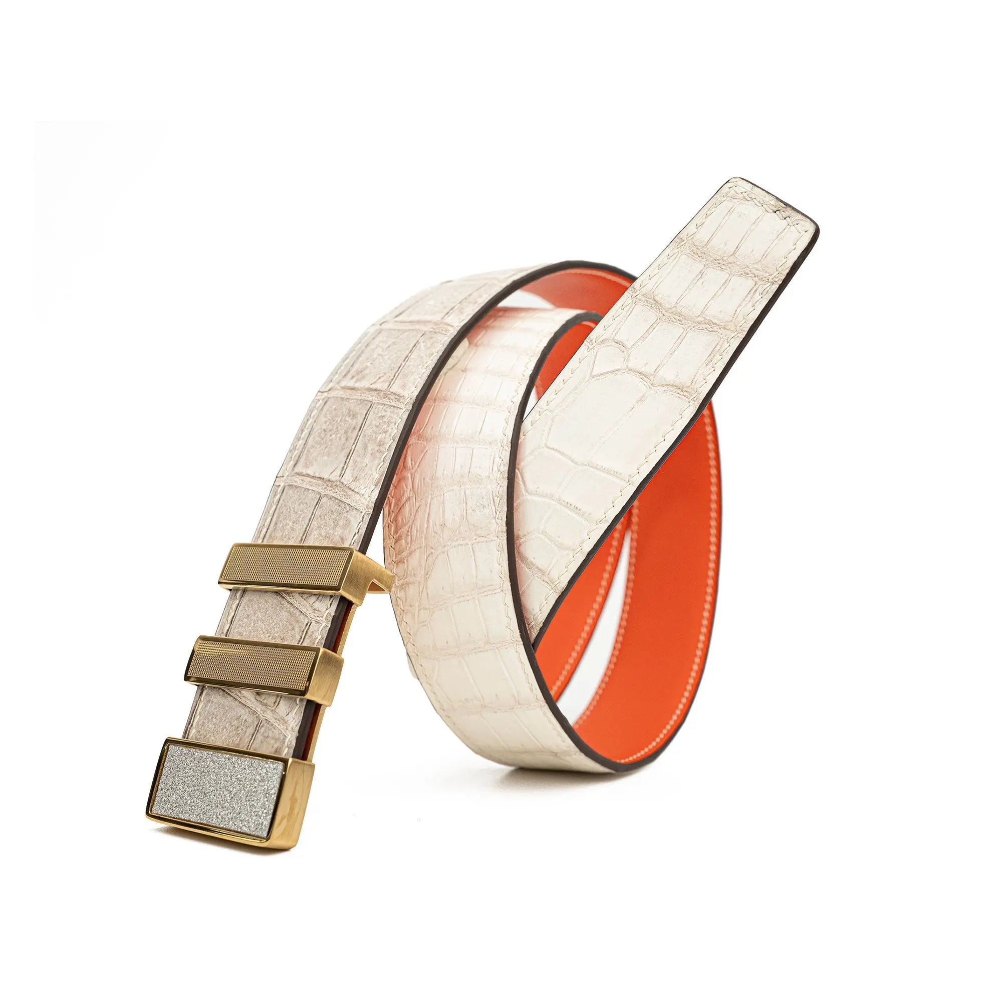 Handcrafted Alligator Leather Belts G-shaped buckle - Divinch