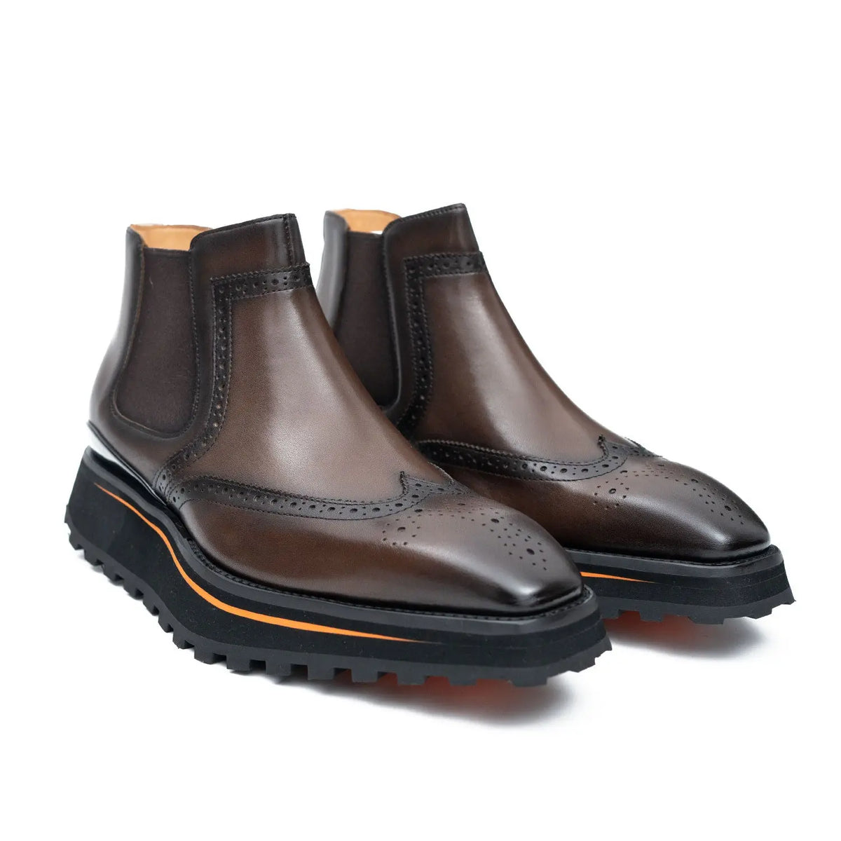 Thick-soled Chelsea boots 2891 Coffee - Divinch