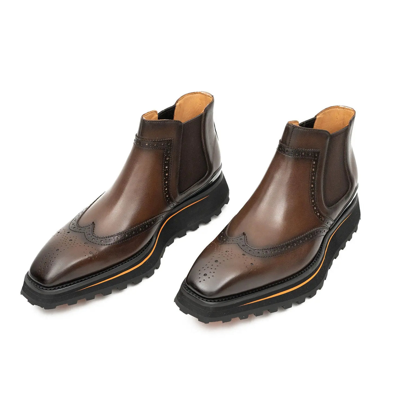 Thick-soled Chelsea boots 2891 Coffee - Divinch